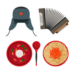 Russian kokoshnik traditional hat with ornament Vector Image