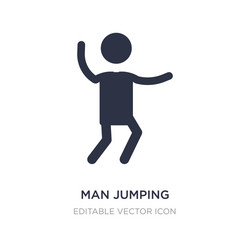 Man jumping up icon on white background simple Vector Image