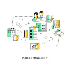 Project management concept Royalty Free Vector Image