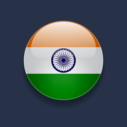 Round icon with flag of india Royalty Free Vector Image