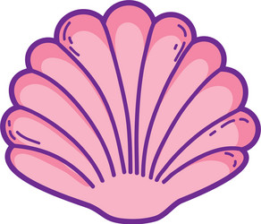 Shell cartoon isolated Royalty Free Vector Image