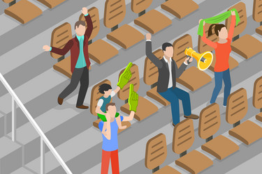Cartoon Stadium Crowd Vector Images (over 380)