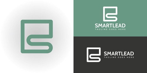 Abstract initial letter l and s logo Royalty Free Vector