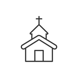Church icon on white background Royalty Free Vector Image