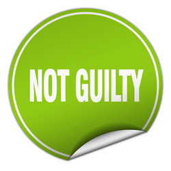 Red color peel sticker label with word guilty Vector Image