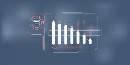 Abstract infographics about the fall of solana Vector Image