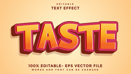 Minimal word happy family editable text effect Vector Image