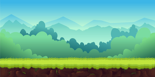 Cartoon game background Royalty Free Vector Image
