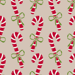 Candy cane seamless christmas pattern Royalty Free Vector