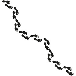 Human footprints path images Royalty Free Vector Image