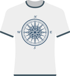 Compass rose sketch style Royalty Free Vector Image