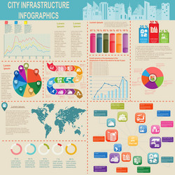 City infrastructure infographics Royalty Free Vector Image