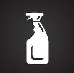 Cleaning agent icon on black background Royalty Free Vector