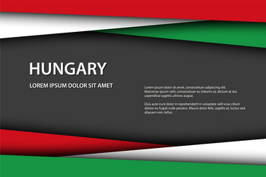Modern colorful arrows with hungarian colors Vector Image
