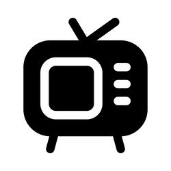 Traditional television device or a retro tv Vector Image