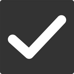 Tick check mark icon Royalty Free Vector Image