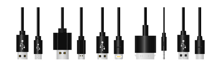 Usb wire cable Royalty Free Vector Image - VectorStock