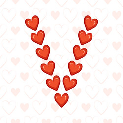 V Letter Heart Vector Images (over 1,100)