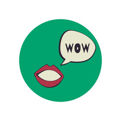 Women lips wow Royalty Free Vector Image - VectorStock