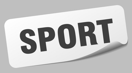 Sport sticker label Royalty Free Vector Image - VectorStock