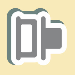 Sticker horizontal align center - color mate Vector Image