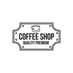 Coffee logo vintage icon cafe shop element emblem Vector Image