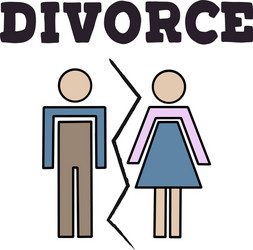 Divorced couple Royalty Free Vector Image - VectorStock