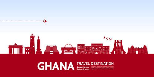 Ghana travel destination Royalty Free Vector Image