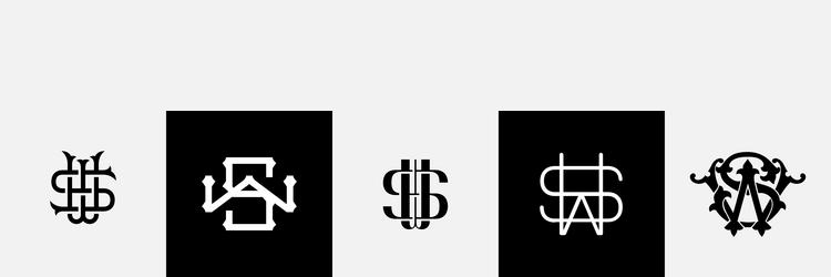 Initial letters xs monogram logo design bundle Vector Image