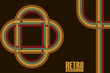 Retro stripe pattern in boho style retro font Vector Image