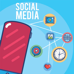 Social media cartoons Royalty Free Vector Image
