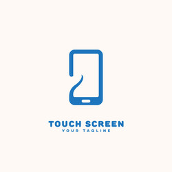 Touch screen logo Royalty Free Vector Image - VectorStock