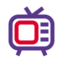 Traditional television device or a retro tv Vector Image