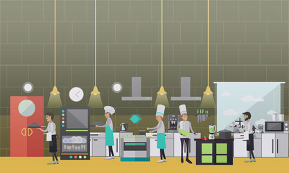 Professional cooking colored poster Royalty Free Vector