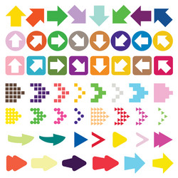 Arrow sign icon set Royalty Free Vector Image - VectorStock