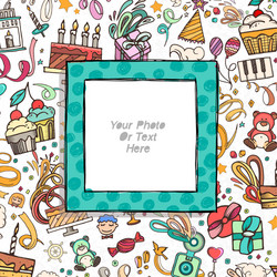 Cartoon template frame Royalty Free Vector Image