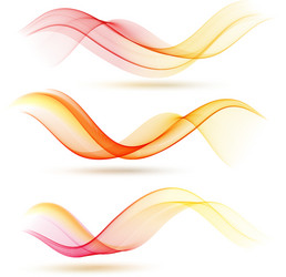 Set abstract wave pattern transparent Royalty Free Vector