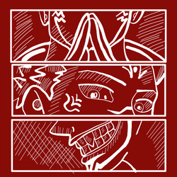 Anime print design Royalty Free Vector Image - VectorStock