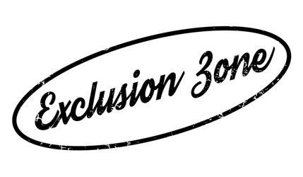 Exclusion zone rubber stamp Royalty Free Vector Image