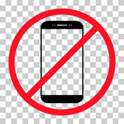 Mobile forbidden icon no use phone sign ban Vector Image