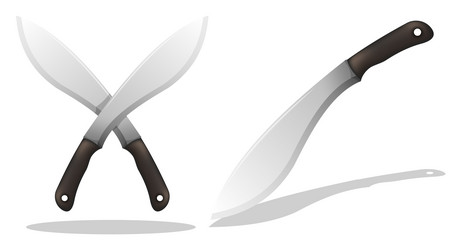 Linear icon sharp knife machete melee weapon Vector Image