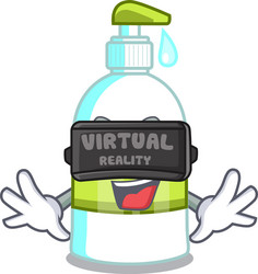 Soap play a game with virtual reality headset Vector Image