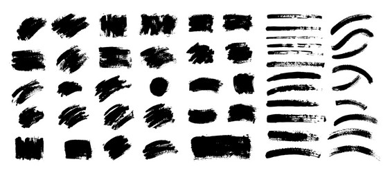 Black paint ink brush stroke brush Royalty Free Vector Image