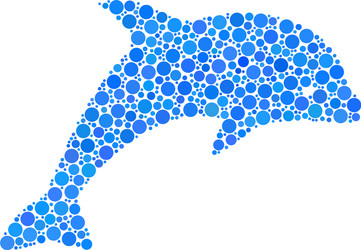 Dolphin Collage Dots Vector Images (27)