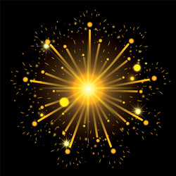 Fireworks bursting in shape of star with magenta Vector Image