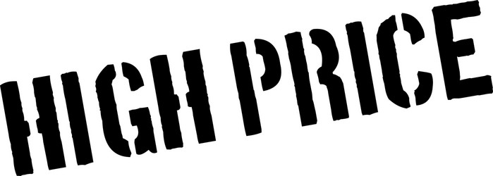 High price black rubber stamp on white Royalty Free Vector