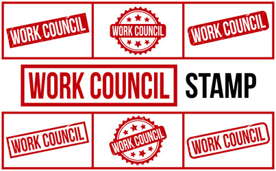 Red work council rubber stamp seal Royalty Free Vector Image