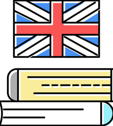 Class english color icon Royalty Free Vector Image