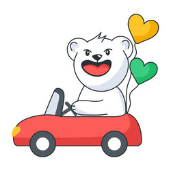 Driving bear Royalty Free Vector Image - VectorStock