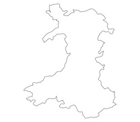 Map of wales Royalty Free Vector Image - VectorStock